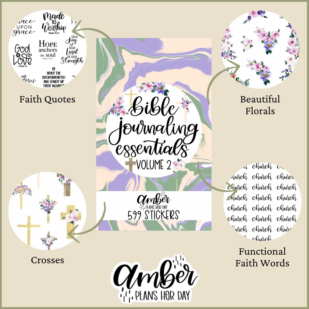 Bible Journaling Volume 2 Sticker Book – Amber Plans Her Day