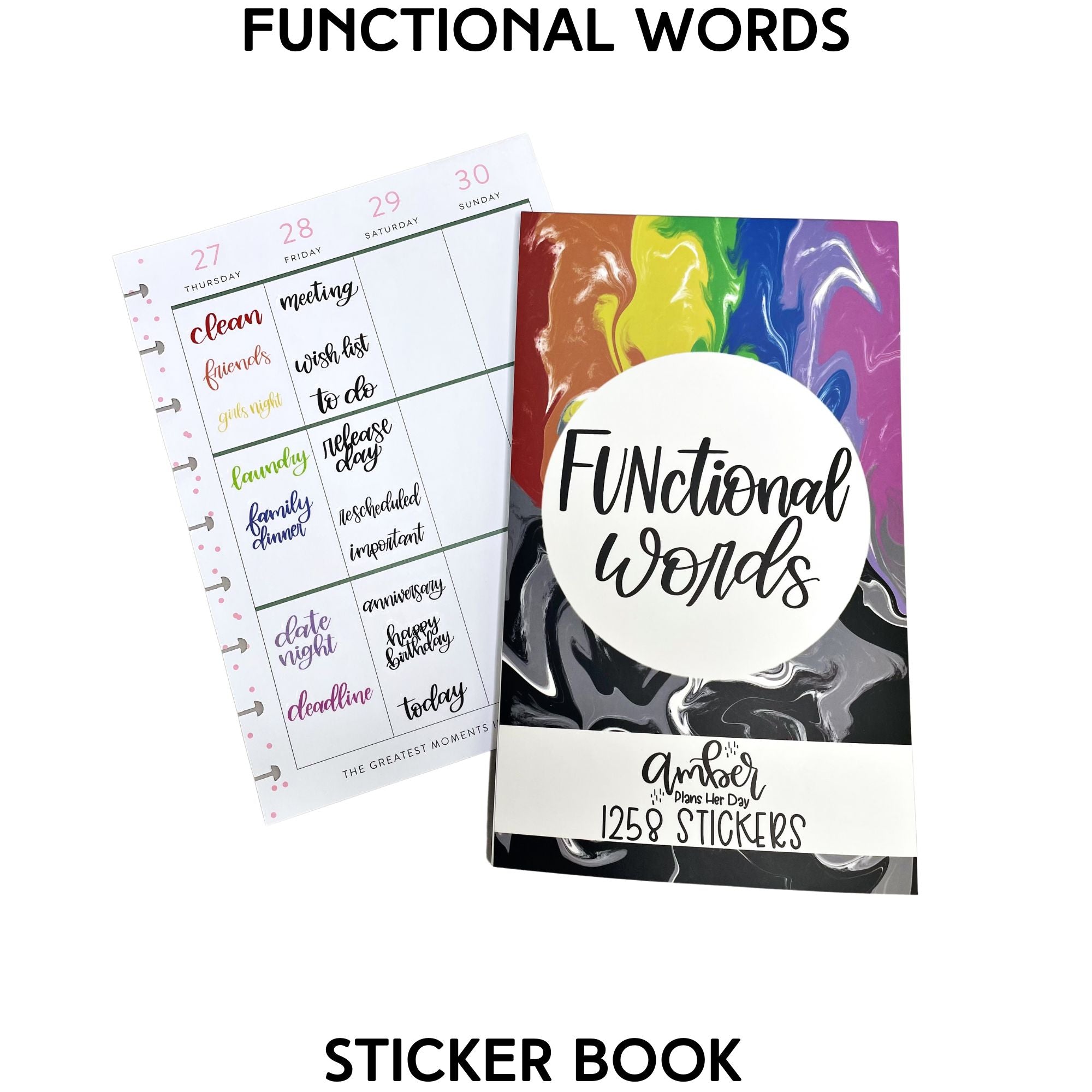 FUNctional Words Sticker Book – Amber Plans Her Day