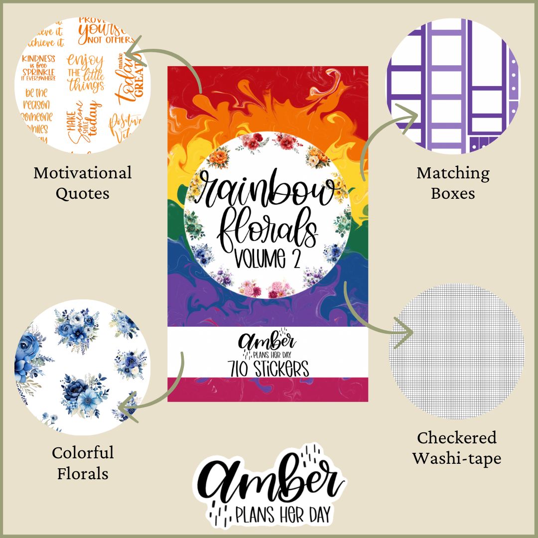 Rainbow Florals Volume 2 – Amber Plans Her Day