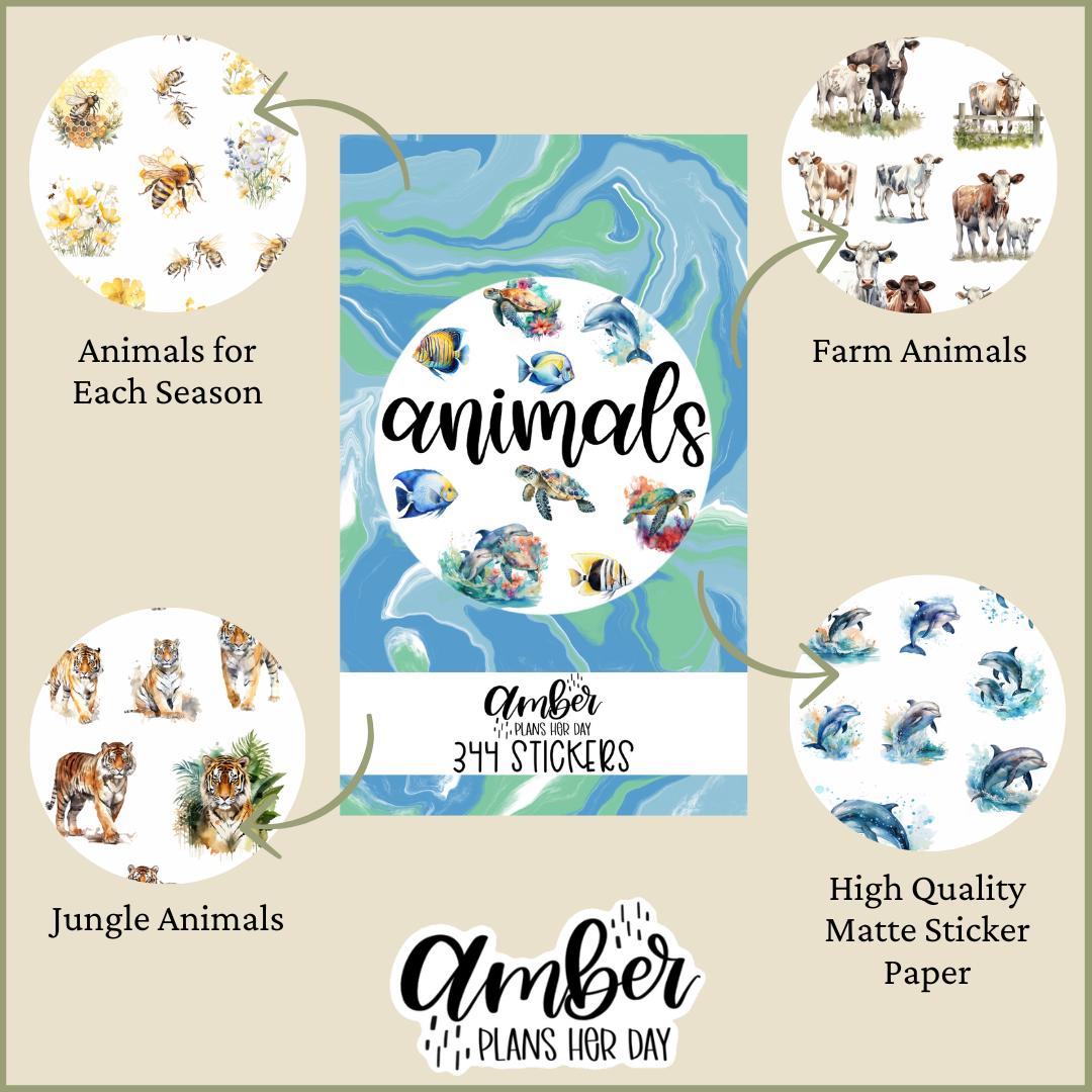 Animals Sticker Book – Amber Plans Her Day
