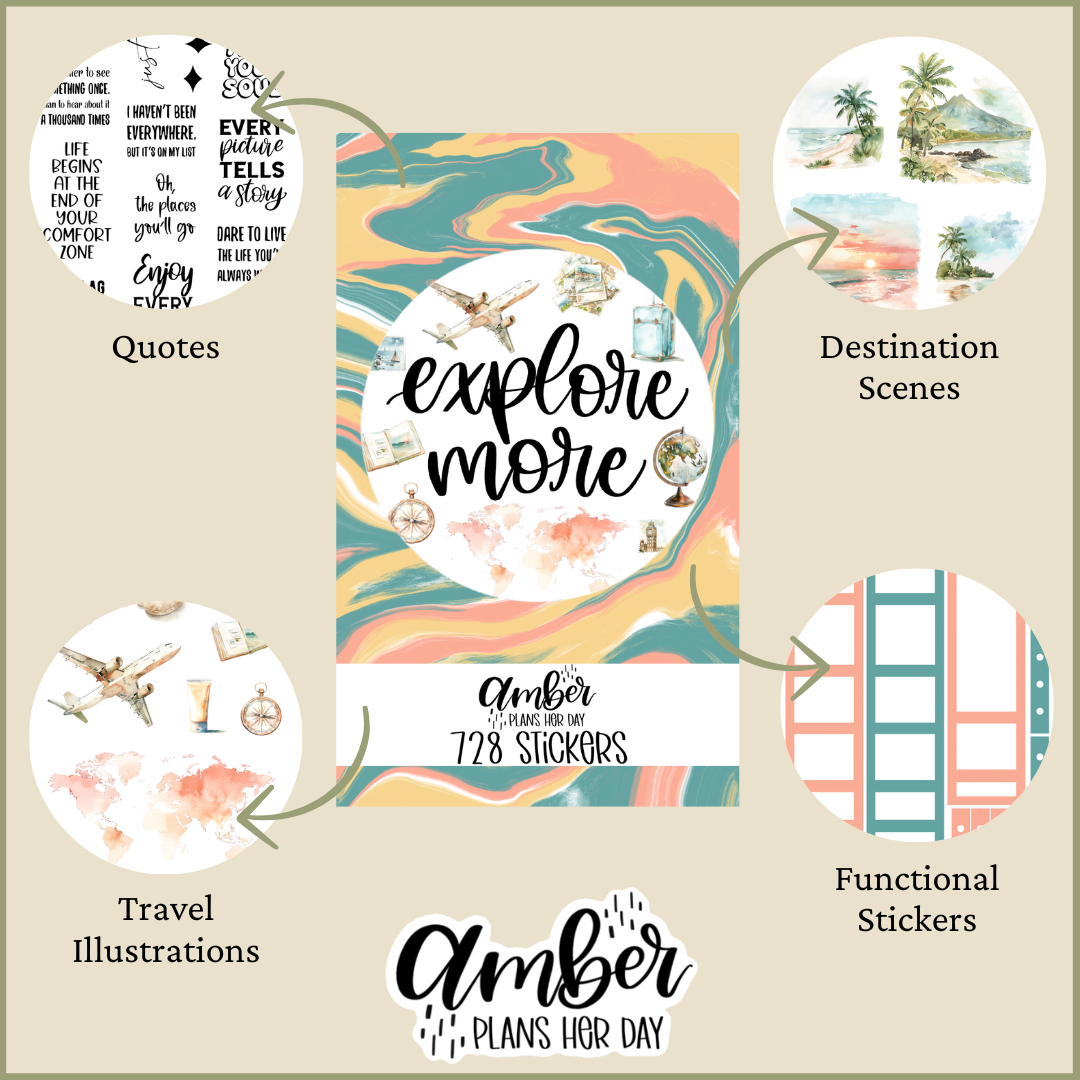 Explore More Sticker Book – Amber Plans Her Day