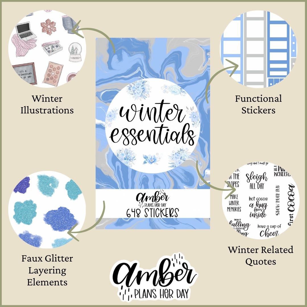 Winter Essentials Sticker Book – Amber Plans Her Day