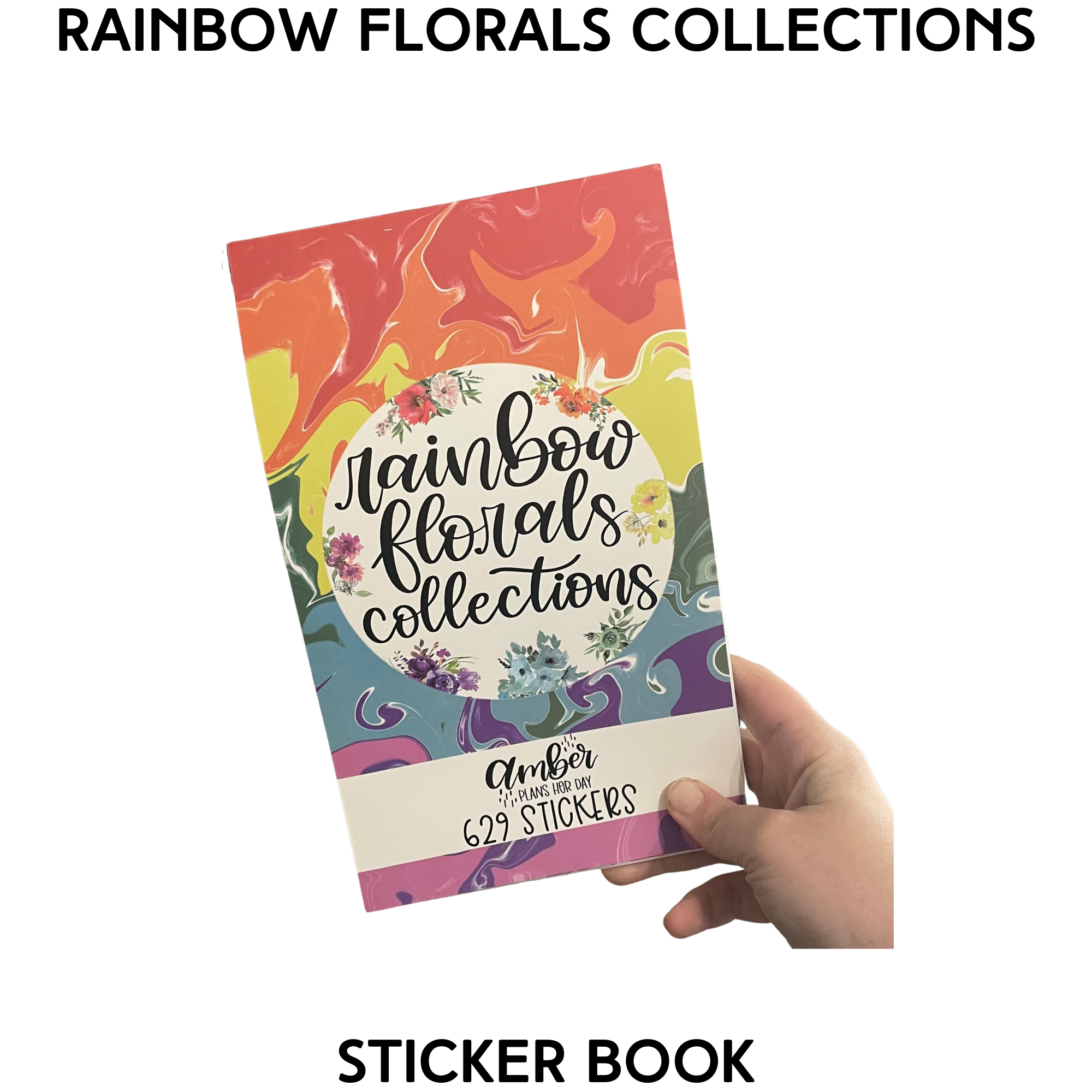 Rainbow Florals Collections Sticker Book – Amber Plans Her Day