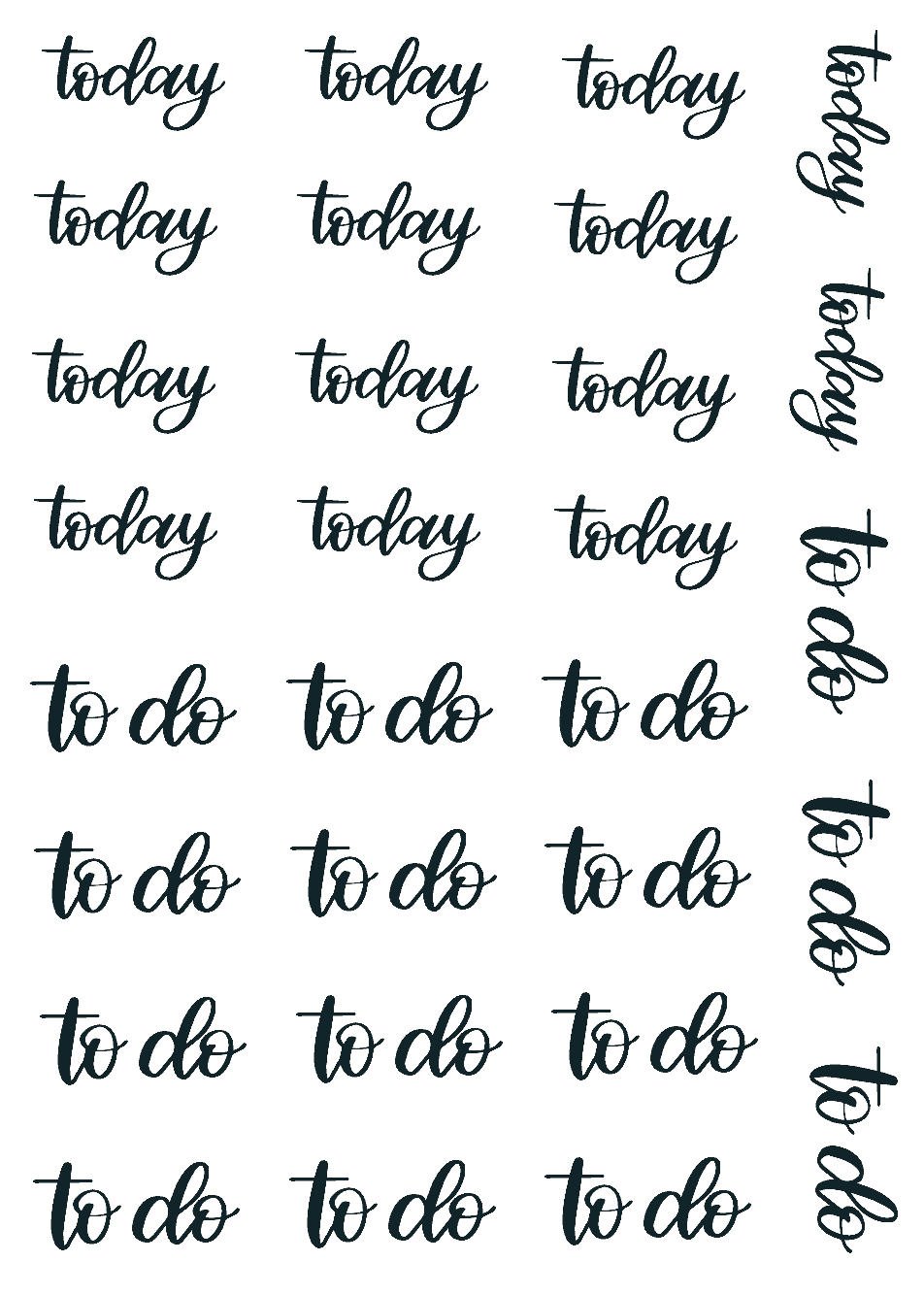 To Do and Today Sticker Sheet – Amber Plans Her Day